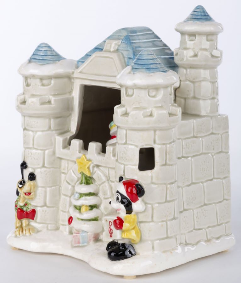 Mickey, Minnie and Pluto Music Box Castle Figurine (1970s/80s) - ID ...