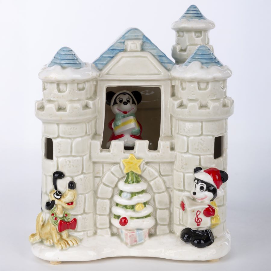 Mickey, Minnie and Pluto Music Box Castle Figurine (1970s/80s) - ID ...